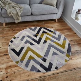 COVOR ROTUND JENNIFER, GEOMETRIC, MULTICOLOR, POLIPROPILENA - Homelux.ro